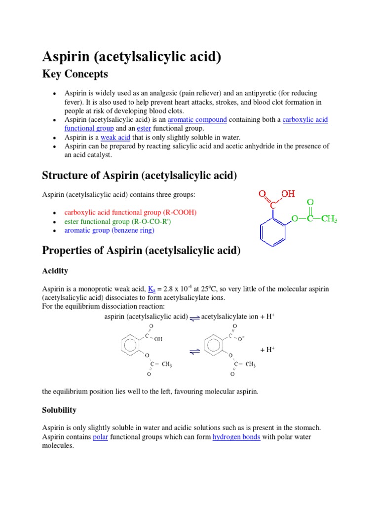 Aspirin | PDF | Aspirin | Chemical Compounds