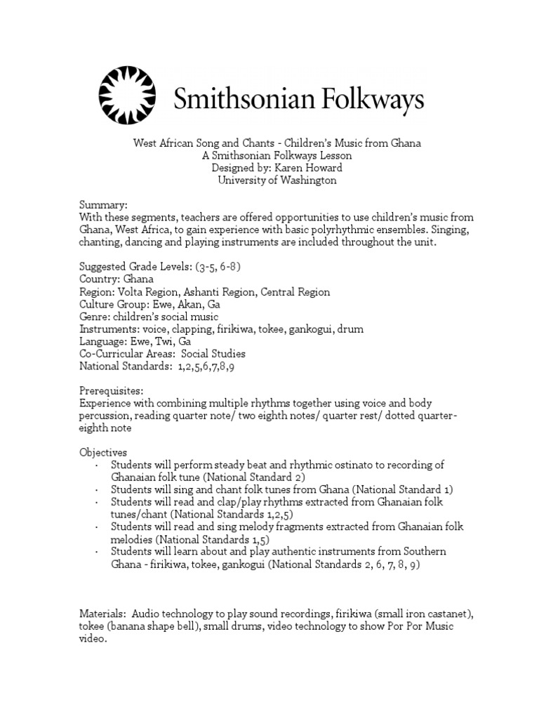 Flp10061 Ghana Songs Pdf Pdf Ghana Folk Music