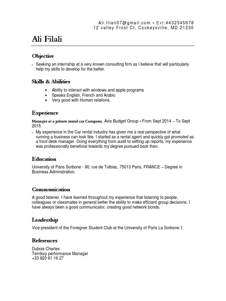 Ali Filali Resume Final | PDF