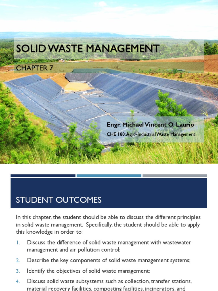 Solid Waste Management Chapter 7 Key Components | PDF | Waste Management | Municipal Solid Waste