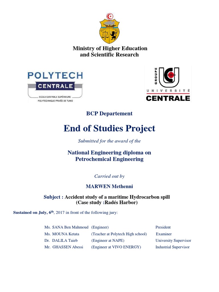 End of Studies Project: Ministry of Higher Education and Scientific ...