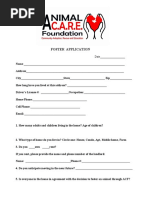 Pet Foster Care Agreement Template | PDF | Pet | Caregiver