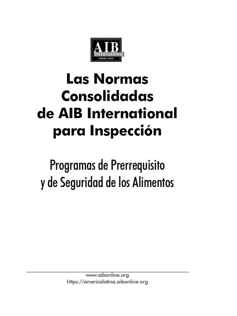 Normas AIB Internacional PDF | PDF | Alimentos | Distribución (comercial)