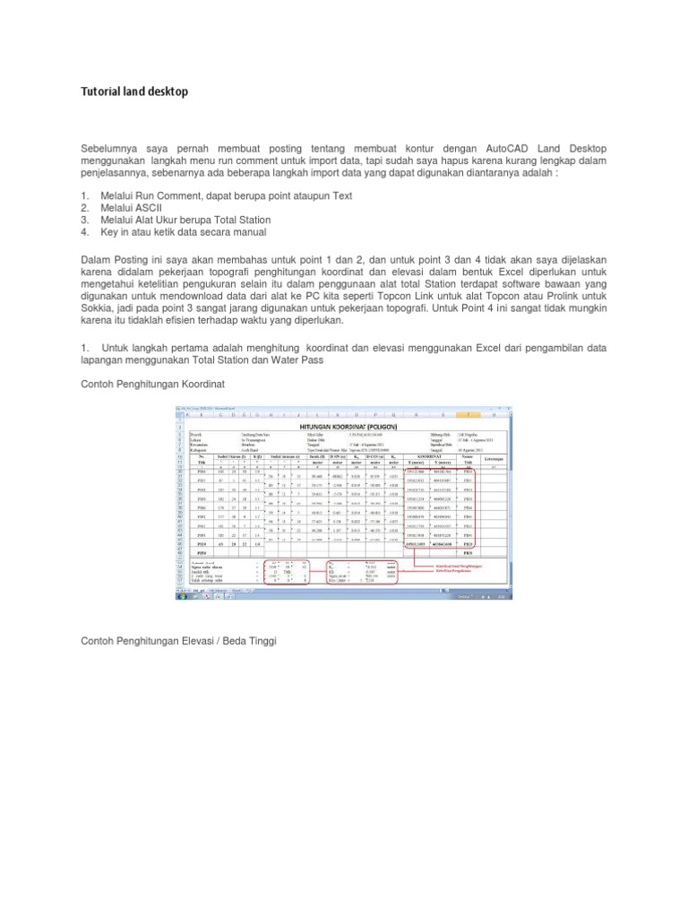 Tutorial Land Desktop | PDF