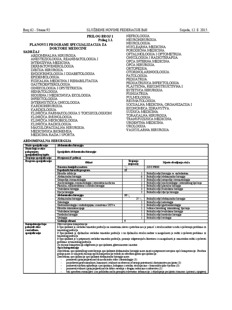 PRILOG 1 1 Doktori Medicine 62 15 PDF | PDF