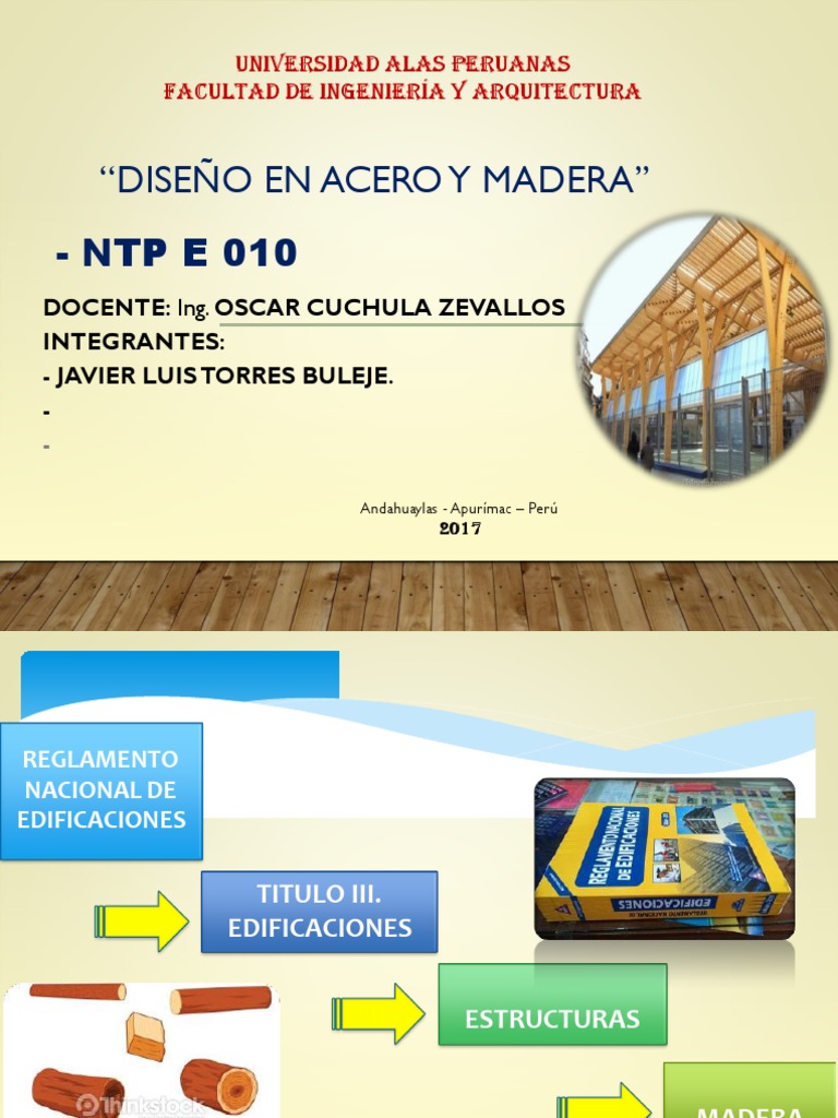 Norma E010 para Diseño con Madera | PDF | Madera | Rigidez