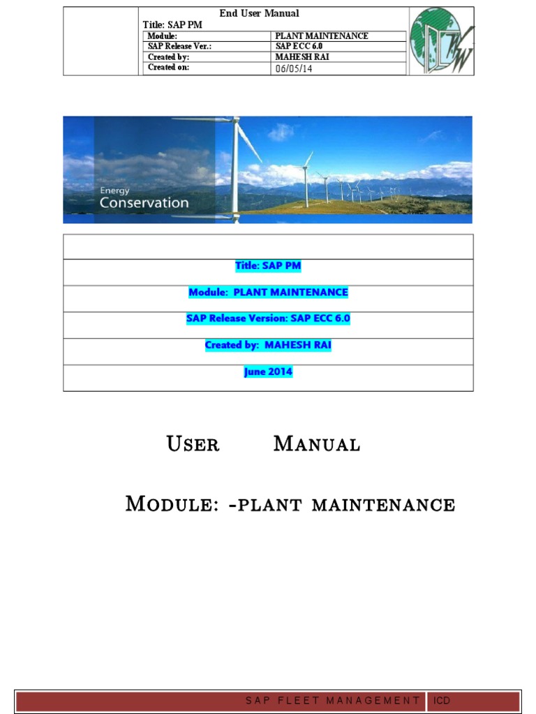SAP PM Plant Maintenance Guide | PDF | Menu (Computing) | Sap Se