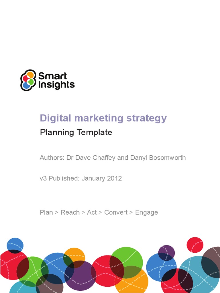 Digital Marketing Plan Template Smart Insights | PDF | Digital ...