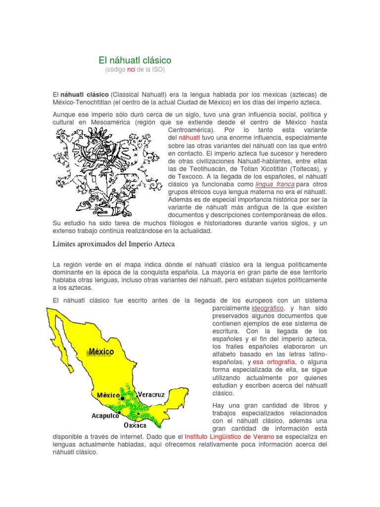 El Náhuatl Clásico | Náhuatl | azteca