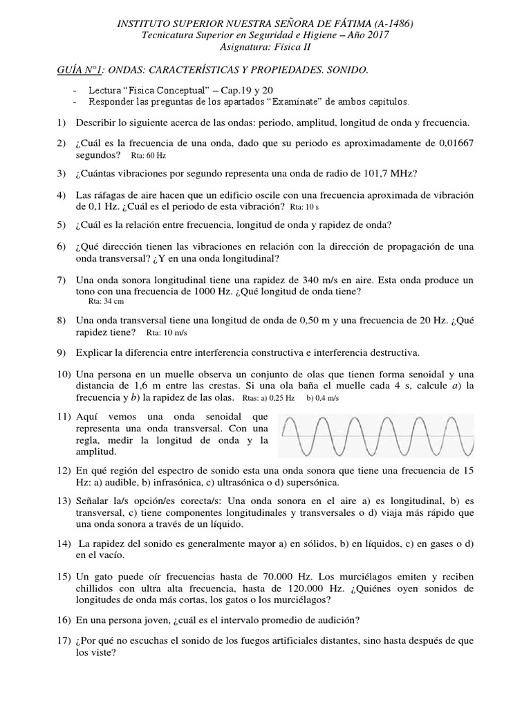 Ejemplos de Ondas Sonoras y Sonido | PDF | Sonido | Olas