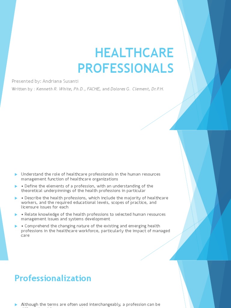 Healthcare Professionals | PDF | Health Professional | Nursing