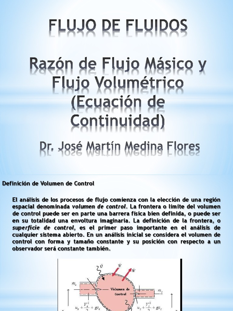 Modulo Dos - Razon de Flujo Masico y Volumetrico | PDF | Masa | Volumen
