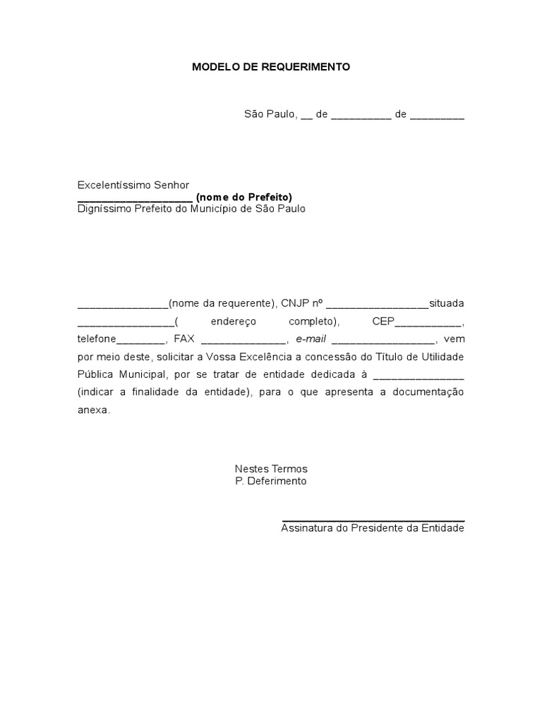 Modelo de Requerimento Inicial 1264087764 | PDF