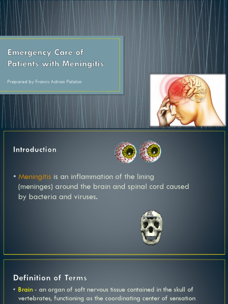 Meningitis PPT 2.0 | Download Free PDF | Meningitis | Central Nervous ...
