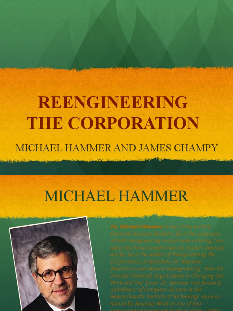 Reengineering The Corporation: Michael Hammer and James Champy | PDF ...