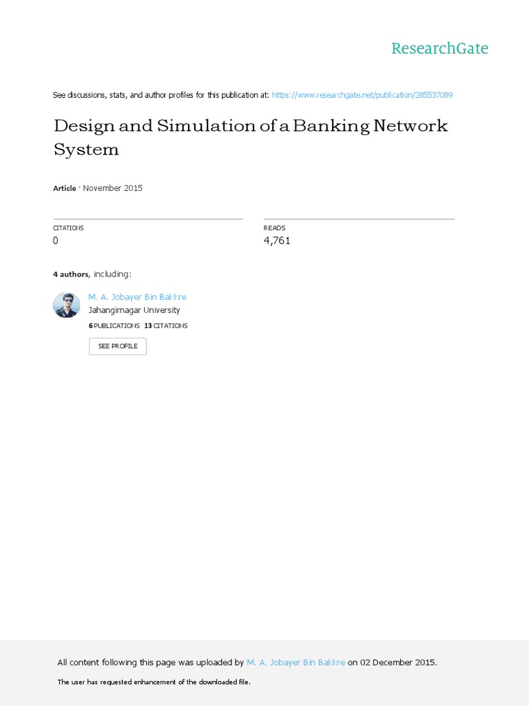 Banking Network System | PDF | Computer Network | Ip Address