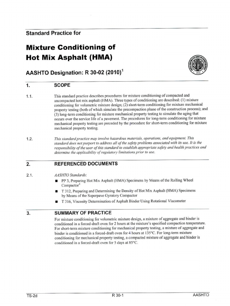 AASHTO R 30-02 Standard Practice | PDF | Economic Sectors | Applied And ...