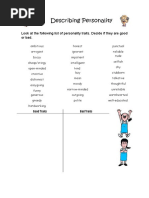Character Traits-Character Map | PDF