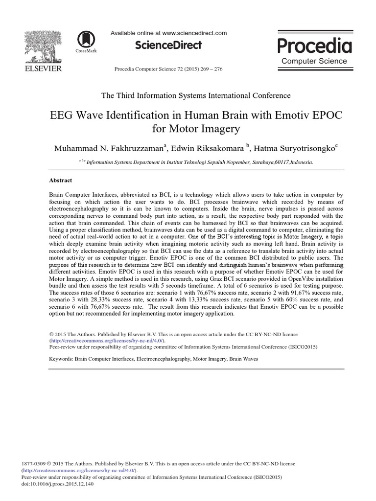 EEG Wave Identification in Human Brain With EMOtiv EPOc For Motor ...