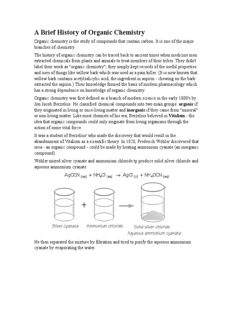 A Brief History of Organic Chemistry | PDF | Organic Compounds ...