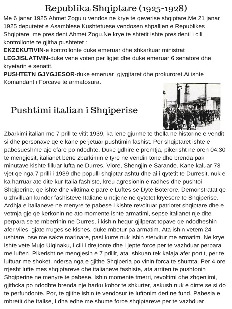 Pushtimi Italian I Shqiperise | PDF