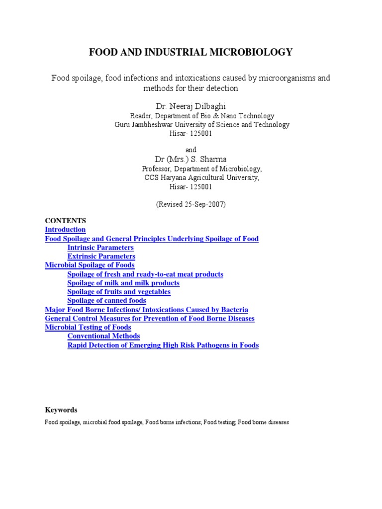 Food Spoilage PDF | PDF