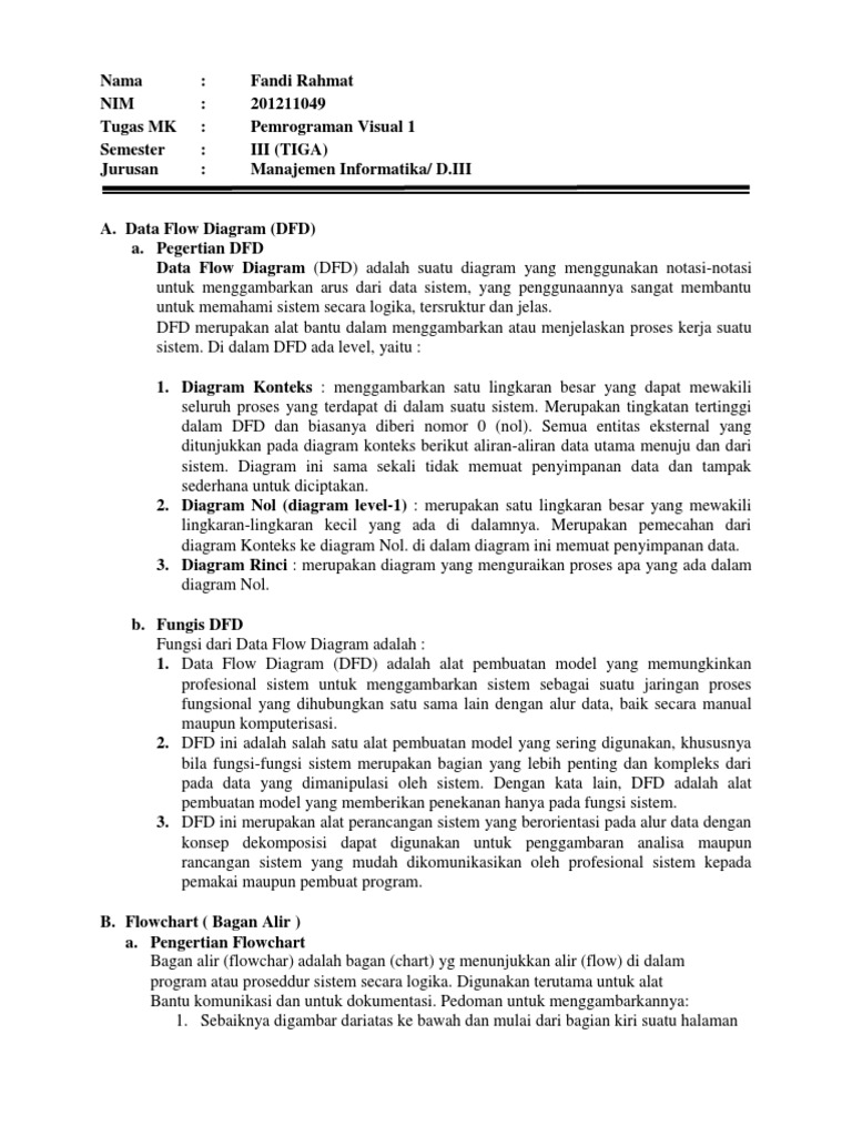 DFD Dan Flowchart | PDF