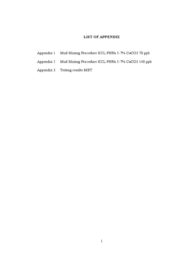 Appendix List | PDF | Science & Mathematics