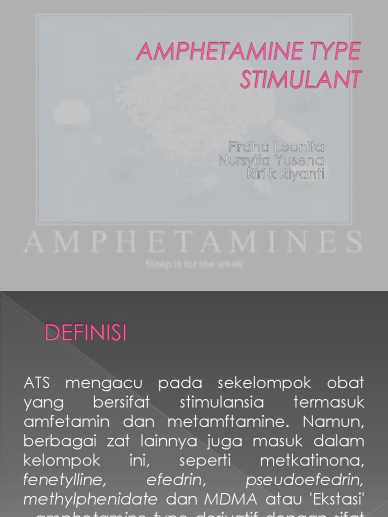 Obat-obatan Stimulan Jenis Amfetamin dan Penanganannya | PDF