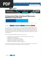 Man Overboard Turn Maneuvers Guide | PDF | Maritime Disasters | Shipwrecks
