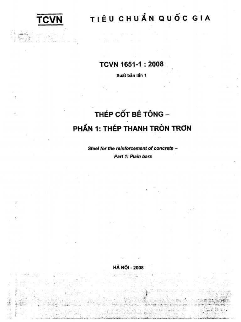 TCVN 1651-2008 - Thep Cot BT PDF | PDF | Computers | Technology & Engineering