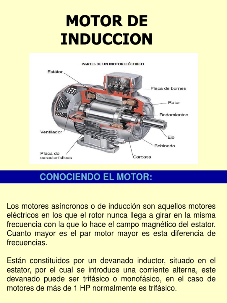 Motor Induccion Exposicion | PDF | Corriente eléctrica | Equipo eléctrico