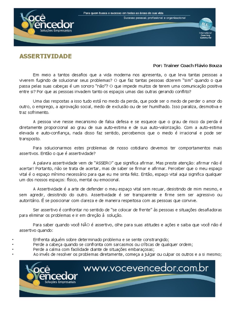 Assertividade - Seja Assertivo PDF | PDF