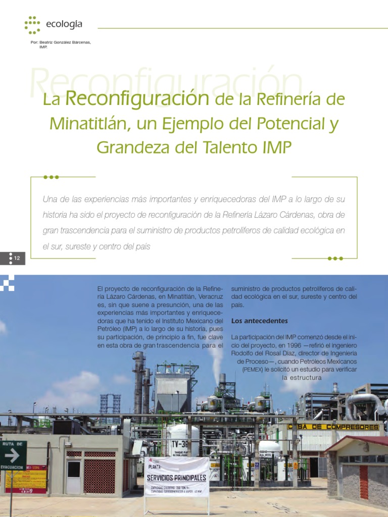 Reconfiguración de la Refinería en Minatitlán | PDF | Refinería de ...