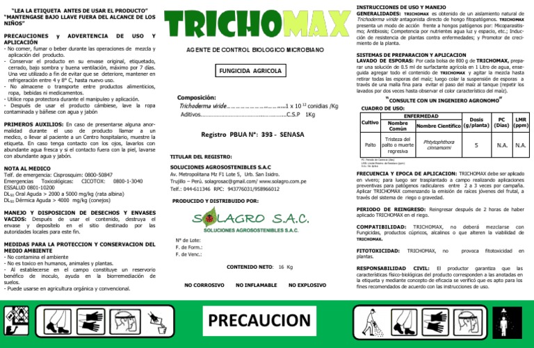 Trichomax, Reg - 16 KG | PDF | Bienestar | Medicina