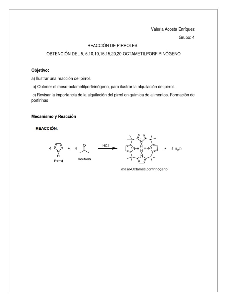 Reaccion de Pirroles | PDF | Pulmón | Química