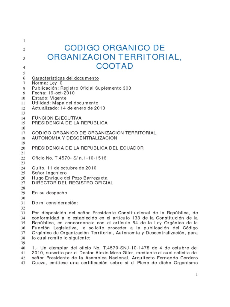 Cootad | PDF | Ecuador | Gobierno