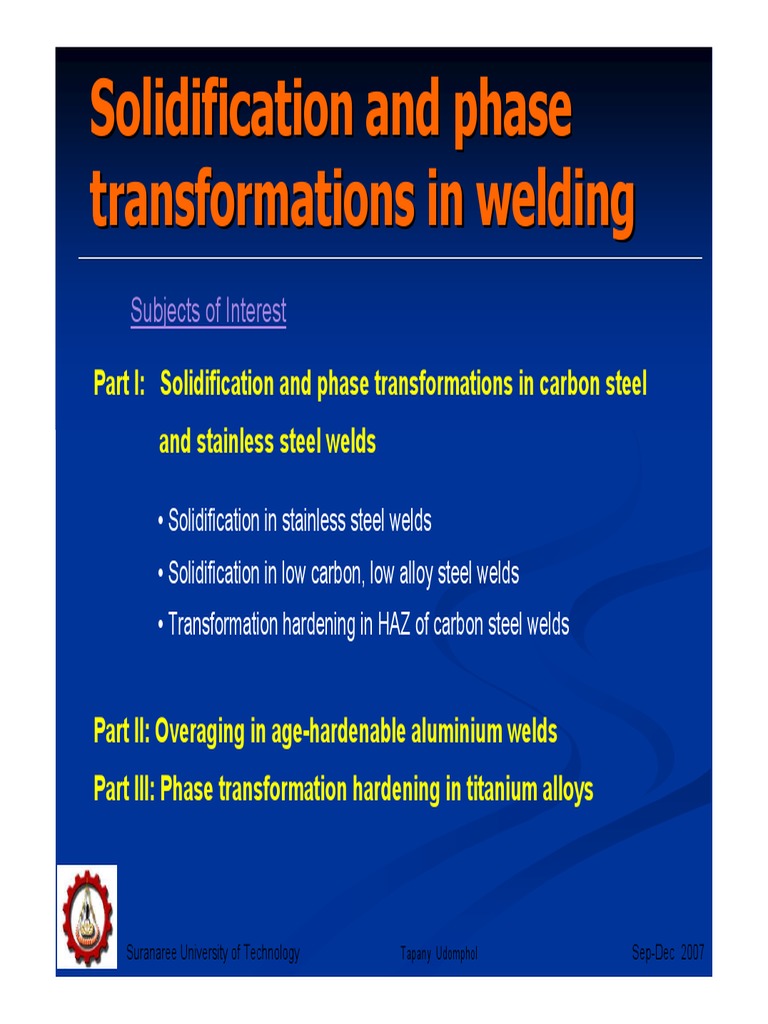 05 - Phase Transformation in Welding PDF | PDF
