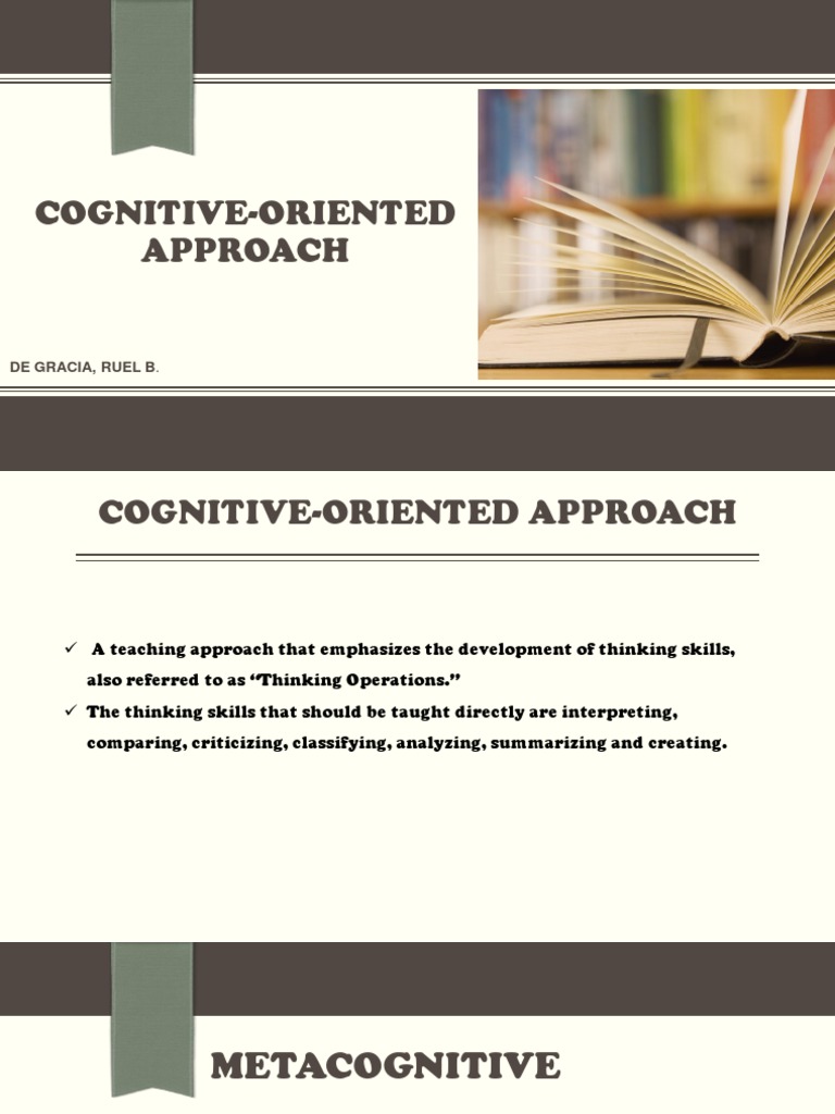 Cognitive Oriented Approach | PDF | Career & Growth
