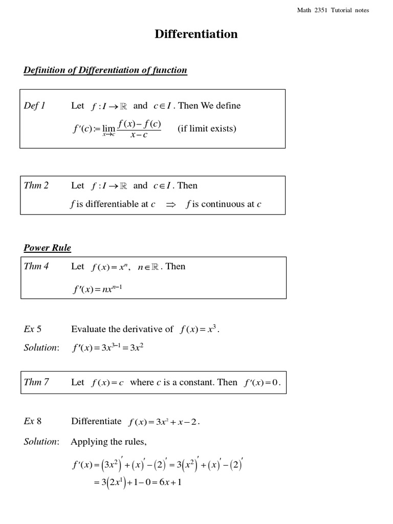 A Comprehensive Guide to Differentiation and Integration Techniques ...