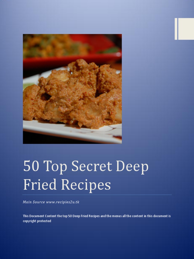 50 Top Secret Deep Fried Recipes PDF | PDF | Curry | Ginger