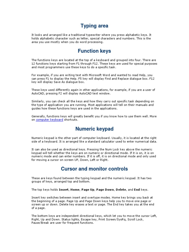 Typing Area | PDF | Computer Keyboard | Set (Mathematics)