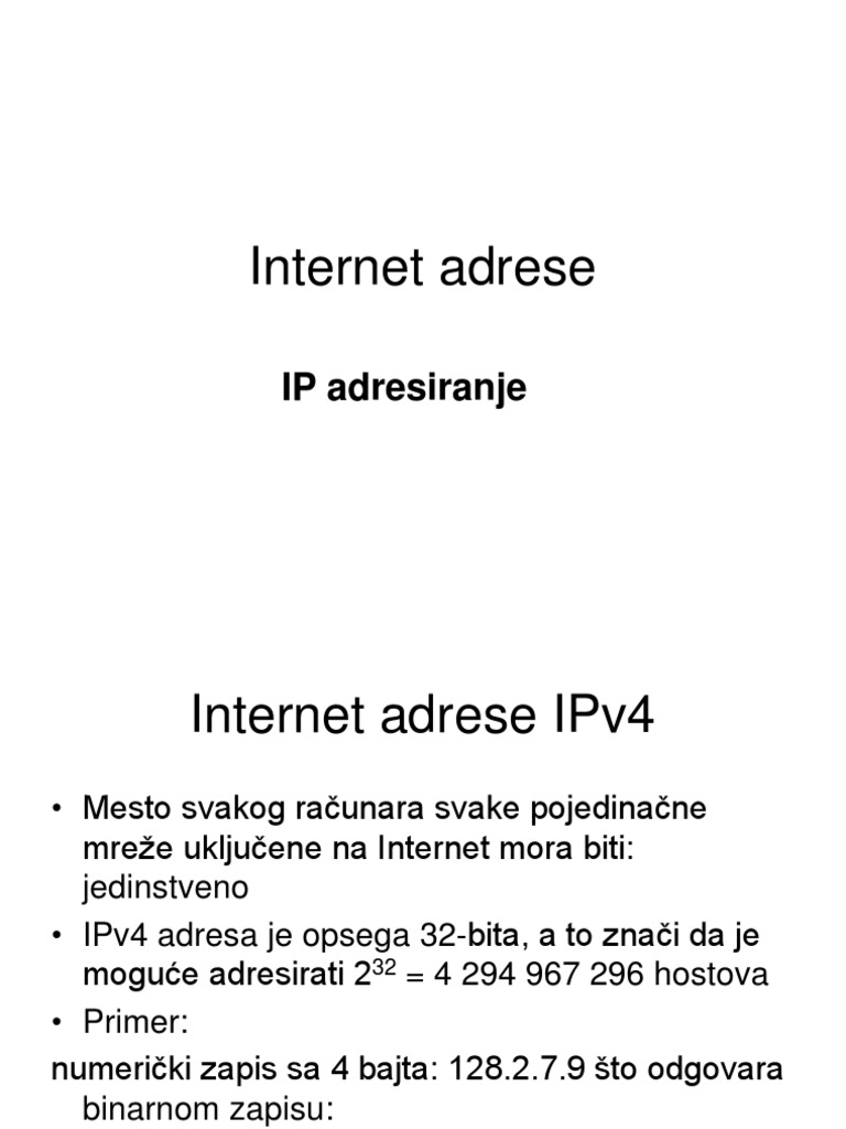 Internet Adrese | PDF