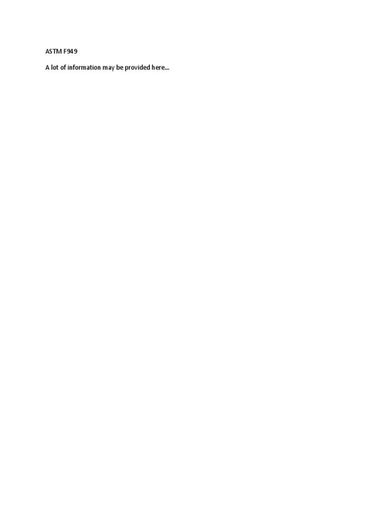 ASTM F949 A Lot of Information May Be Provided Here | PDF | Sports ...