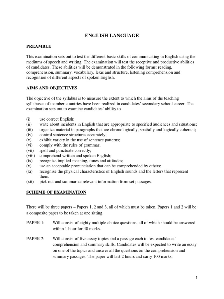 English Language: Preamble | PDF | Stress (Linguistics) | English Language