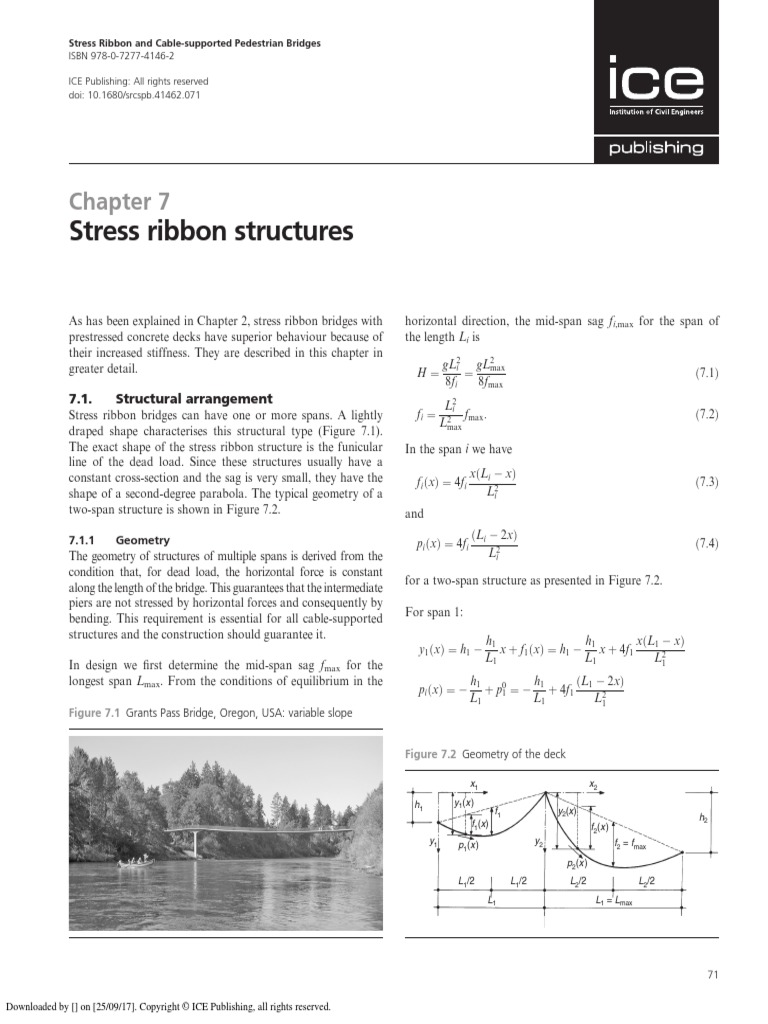 Stress Ribbon and Cable-Supported Pedestrian Bridges CAP 7 | PDF ...