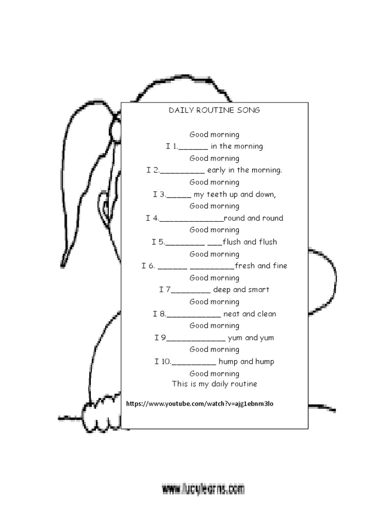 Daily Routines Song Activities With Music Songs Nursery Rhymes 85744 | PDF