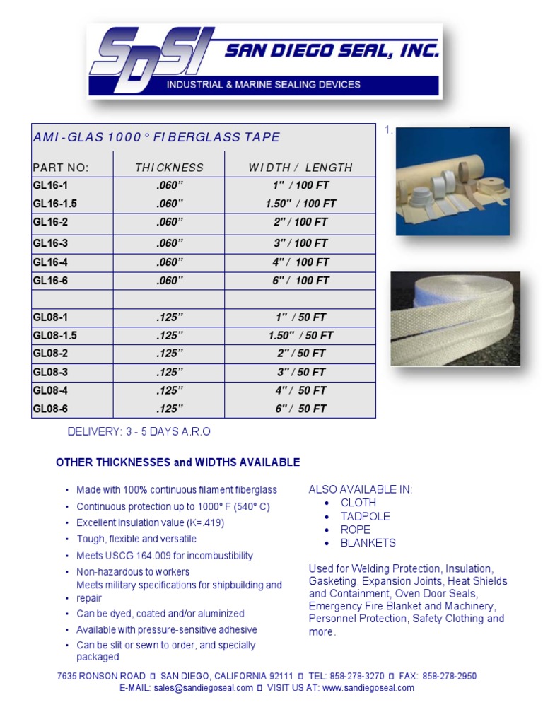 Fiberglass Woven Tape | PDF | Fiberglass | Materials
