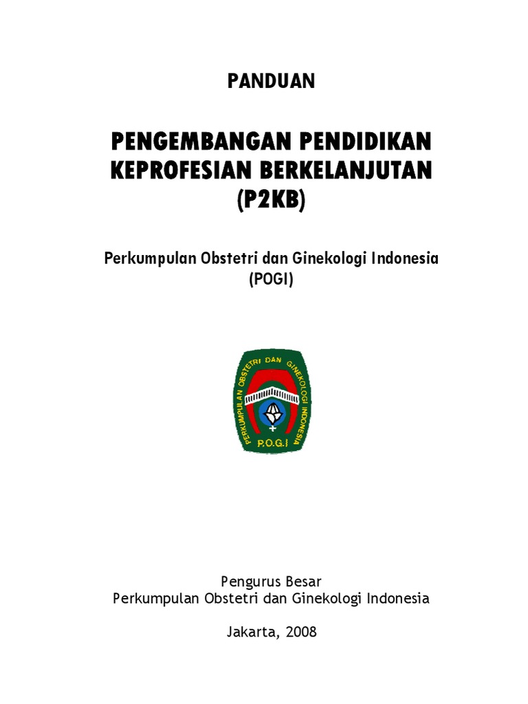 Panduan P2KB POGI untuk Spesialis Obgin | PDF
