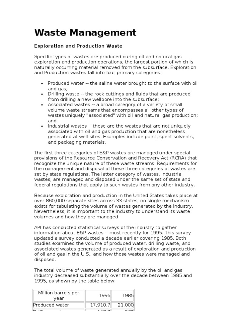 Waste Management Articles | PDF | Resource Conservation And Recovery ...